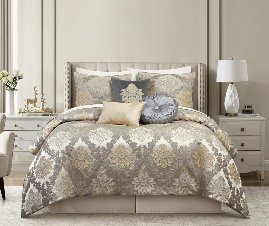 Chic Home Greta 6 Piece Chenille Medallion Pattern Comforter Set – Chic ...