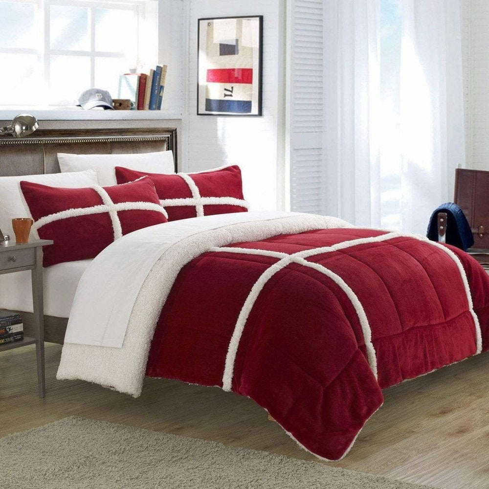 Chic Home Chloe 3 Piece Plush Sherpa Comforter Set Bedding – Chic Home ...