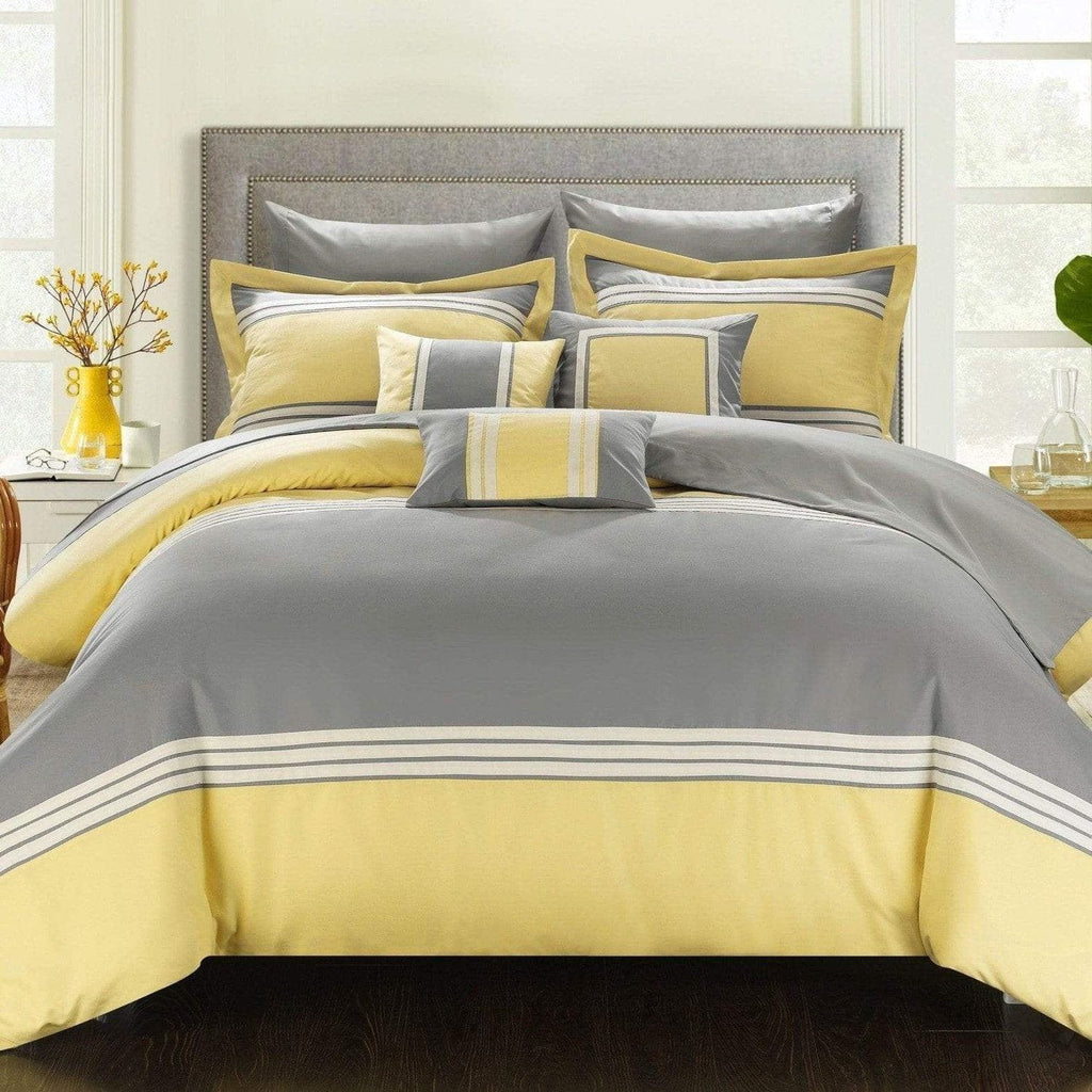 Chic Home Falcon 10 Piece Block Color Comforter Set Bedding – Chic Home ...