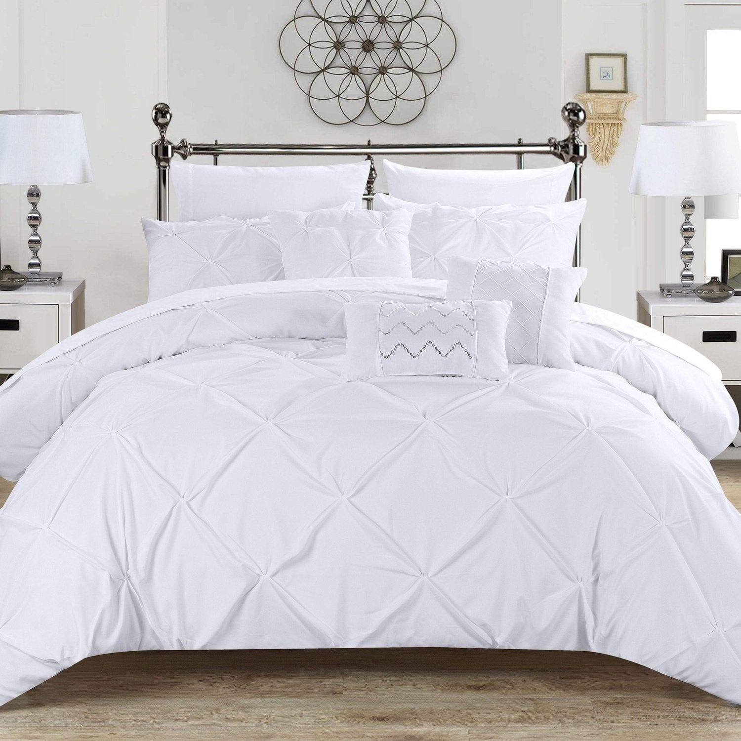 Chic Home Hannah 10 Piece Pinch Pleat Comforter Set Bedding Chic Home Distribution LLC