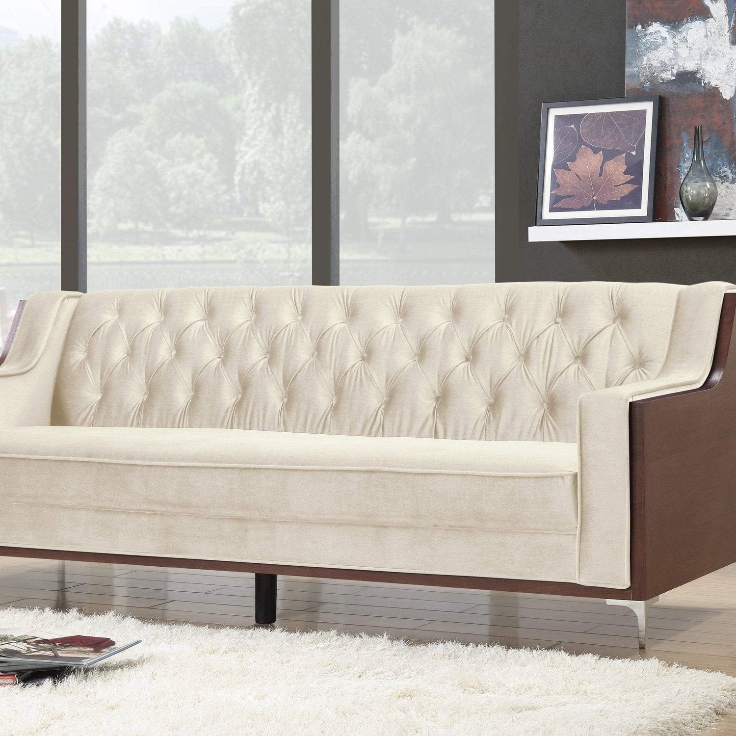 Tufted Velvet Sofa Furniture | Cabinets Matttroy