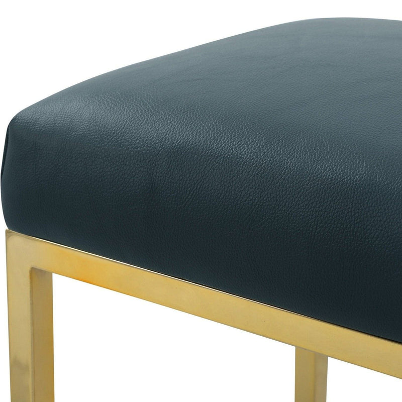 Faux Leather Counter Stool Gold Base - TheChicHomeStore – Chic Home